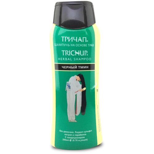 Шампунь для роста волос с Черным тмином (Trichup Herbal Shampoo BLACK SEEDS), 200 мл