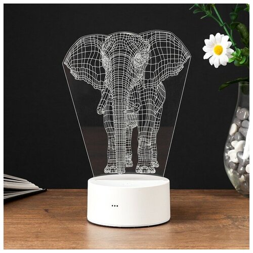 Светильник "Слон" LED белый от сети 9,5х12,5х19см