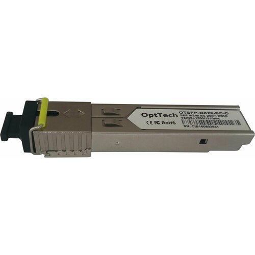 Трансивер модуль SFP, WDM, TX/RX 1550/1310nm, SC, 20km, DDMI OTSFP-BX20-SC-D