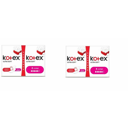 Kotex Прокладки гигиенические Ультра Софт Супер, 16 шт, 2 шт