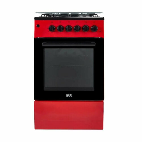 Кухонная плита MIU 5014 ERP ГК LUX с электродуховкой, красная