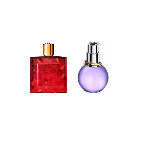 Подарочный набор для неё и для него по мотивам Versace Eros Flame, Lanvin Eclat D'Arpege 2 по 2 мл