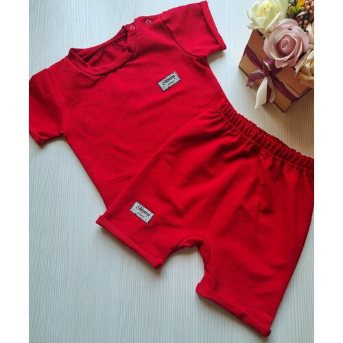 Комплект одежды , размер 74, красный