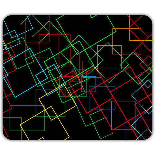 Коврик для мыши "Разноцветные квадраты" (24 x 20 см x 3 мм)