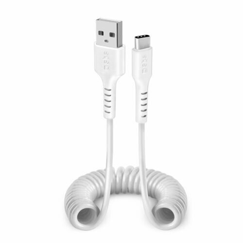 Sbs-mobile SBS Mobile Кабель USB - USB-C Спиральный, длина: от 17 до 100 см, белый