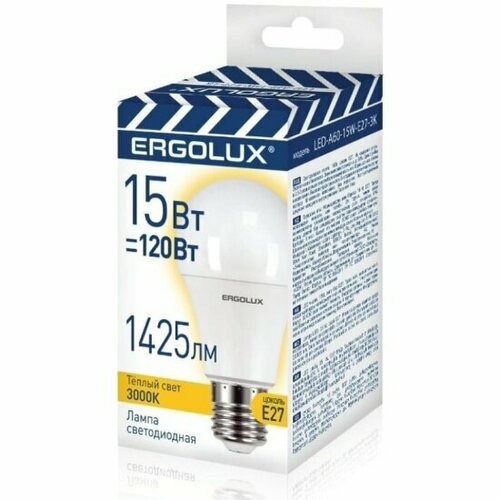 Светодиодная лампа Ergolux LED-A60-15W-E27-3K