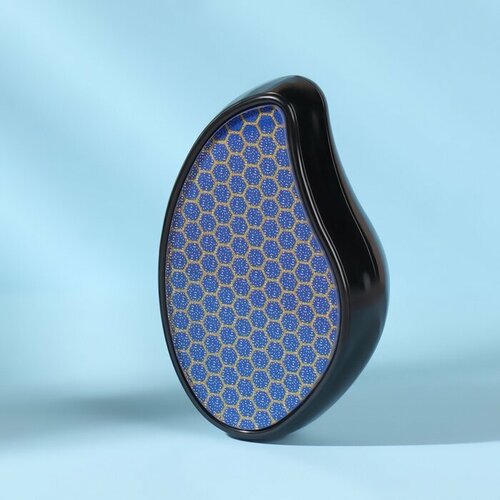 Стеклянная нано-тёрка для ног, 10,5 × 5,5 × 3,3 см, цвет чёрный/синий (комплект из 3 шт)