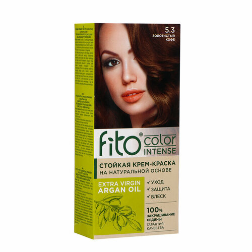Стойкая крем-краска для волос Fito color intense тон 5.3 золотистый кофе, 115 мл (комплект из 8 шт)