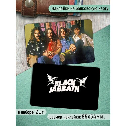 Наклейки на банковскую карту Black Sabbath Стикеры рок