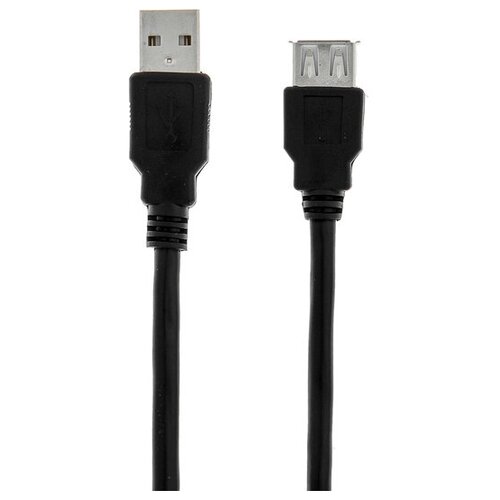 Кабель-удлинитель LuazON CAB-5, USB A (m) - USB A (f), 1.5 м, черный