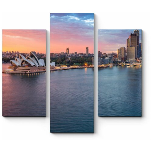 Модульная картина Прекрасный Сидней на закате 120x108