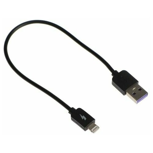 Кабель ТероПром 9393032 Exployd EX-K-1385, Lightning - USB, 2.4 А, 0.25 м, силиконовая оплетка, черный