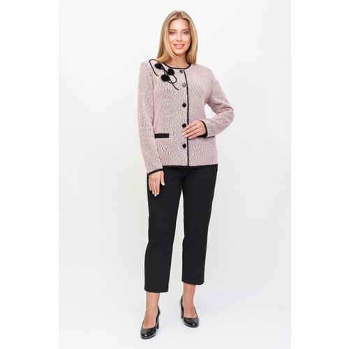 Пиджак Текстильная Мануфактура, размер 48, черный, розовый