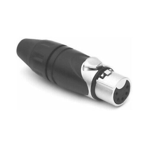 Amphenol AX5F Разъем XLR, 5 контактов, гнездо, точеные контакты, цвет никель