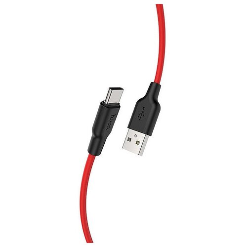 Кабель Hoco Кабель Hoco X21 Plus USB - Type-C, 2 м, 1 шт., черный/красный