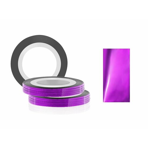 Jessnail Фольга для дизайна ногтей в рулоне 20м*0,8мм, фиолетовая (74728)