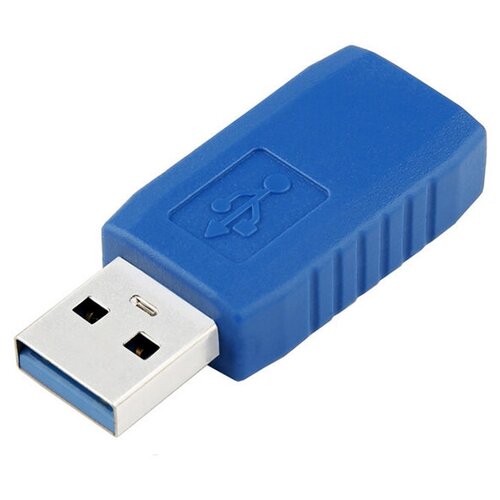 Адаптер переходник GSMIN RT-12 USB 3.0 (M) - USB 3.0 (F) (Синий)