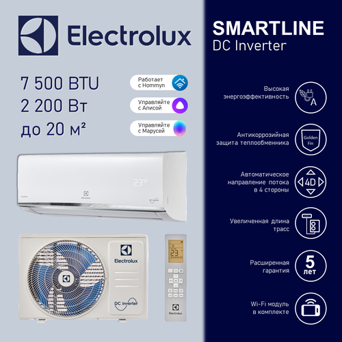 Electrolux Smartline DC Inverter EACS/I-07HSM/N8 c Wi-Fi