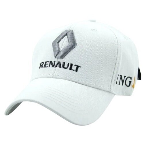 Бейсболка бини Renault Бейсболка мужская РЕНО кепка RENAULT, размер one, белый