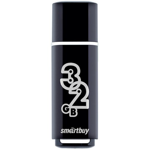 Флеш-накопитель usb smartbuy 32gb glossy series black черный