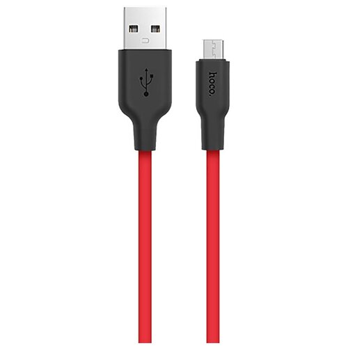 Кабель USB MicroUSB Hoco X21 <красный>