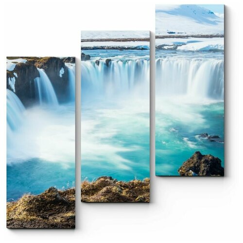 Модульная картина Грандиозный водопад Исландии 90x96