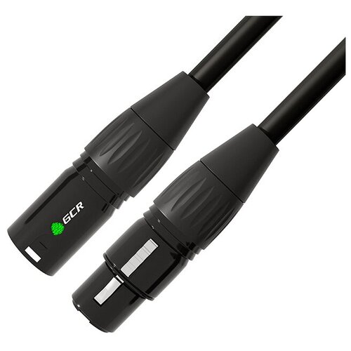 Кабель микрофонный GCR XLR/M - XLR/F 15m Black GCR-53376