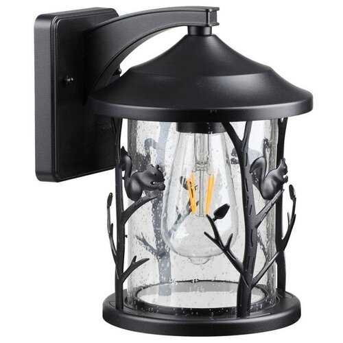 Odeon Light Уличный настенный светильник Cuita 4963/1W, E27, 60 Вт, цвет арматуры: черный, цвет плафона бесцветный, 1 шт.