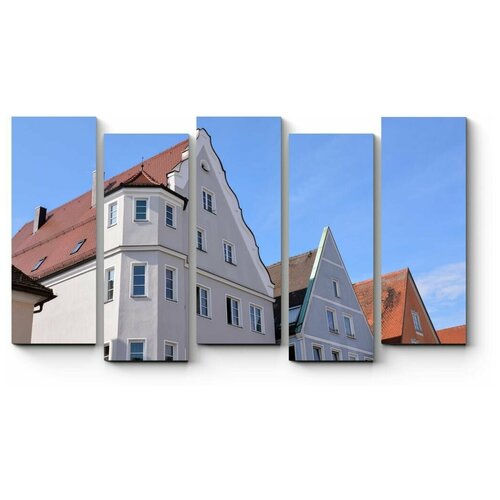 Модульная картина Классическая архитектура Европейской деревни100x58
