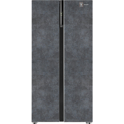 Отдельностоящий холодильник с инвертором Weissgauff Wsbs 600 NoFrost Inverter Rock Glass
