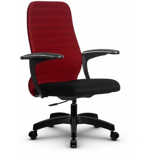 Компьютерное офисное кресло mетта SU-СU160-10Р, PL, Красное/Черное