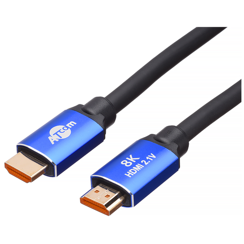 Кабель Atcom HDMI - HDMI (AT888) 2.1, 3 м, 1 шт., черный/синий