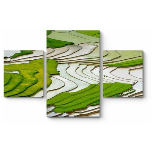 Модульная картина Рисовое поле в Му Чан Чай 90x59