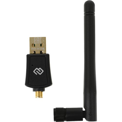 Сетевой адаптер Wi-Fi Digma DWA-AC600E AC600 USB 2.0 ант. внеш. съем 1ант. упак.1шт
