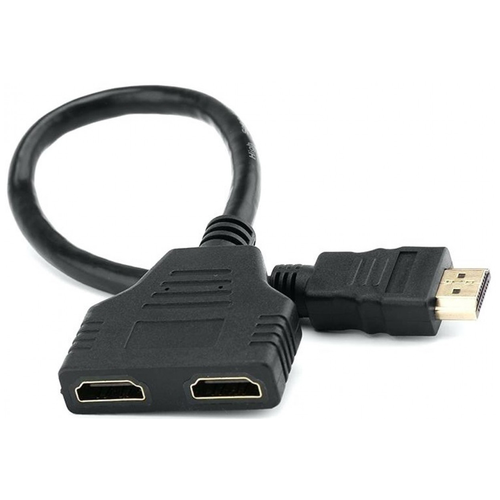 Переходник/адаптер Atcom HDMI - 2xHDMI (10901), 0.1 м, черный