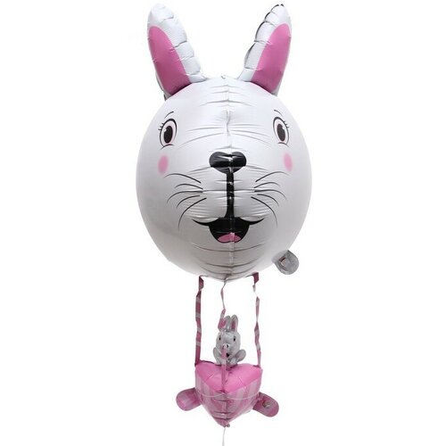 Страна Карнавалия Шар фольгированный 35" «Голова кролика. Воздушный шар»