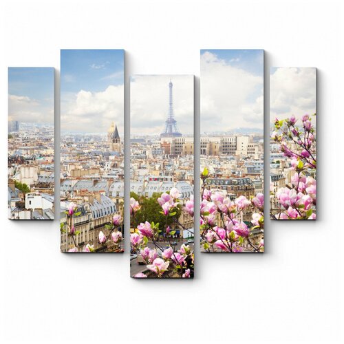 Модульная картина Весна в Париже 111x90