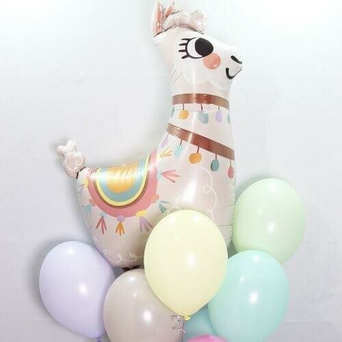 Букет воздушных шаров "Привет! Я забавная Лама"