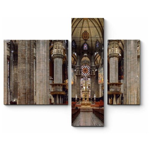 Модульная картина Внутри Миланского собора120x99