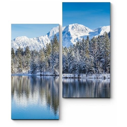 Модульная картина Красота горного озера 80x100