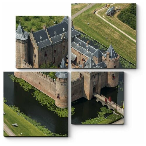 Модульная картина Средневековый замок Мейдерслот в Нидерландах110x110