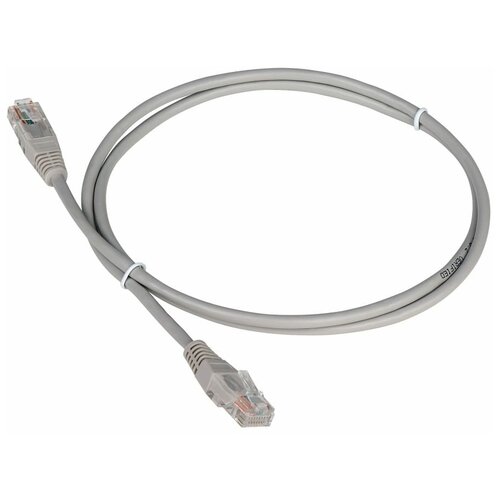 Кабель патч-корд U/UTP 5e кат. 0,3м. TWT TWT-45-45-0.3-GY RJ45 - RJ45, 4 пары, серый