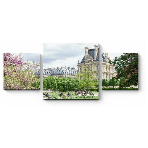 Модульная картина Луврский дворец140x60