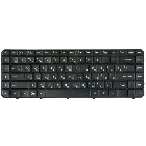 Клавиатура для ноутбука HP Pavilion dv6-3000, чёрная с рамкой, гор. Enter (604034-251)