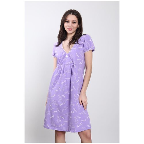 Сорочка  Натали, размер 44, фиолетовый