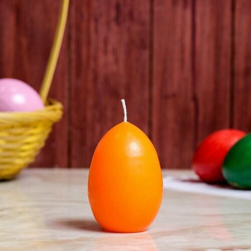 Свеча "Яйцо пасхальное", цвет оранжевый