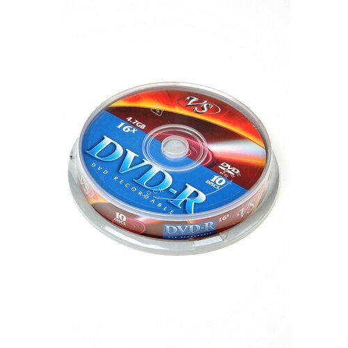 VS Диск DVD-R VS 4.7Gb 16x Cake Box, 10шт