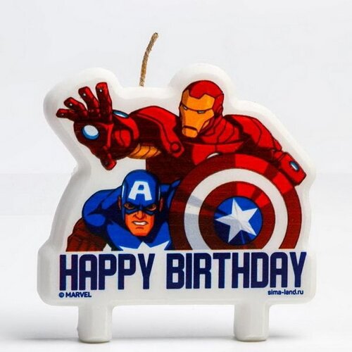 Свеча для торта "С Днем рождения", Мстители