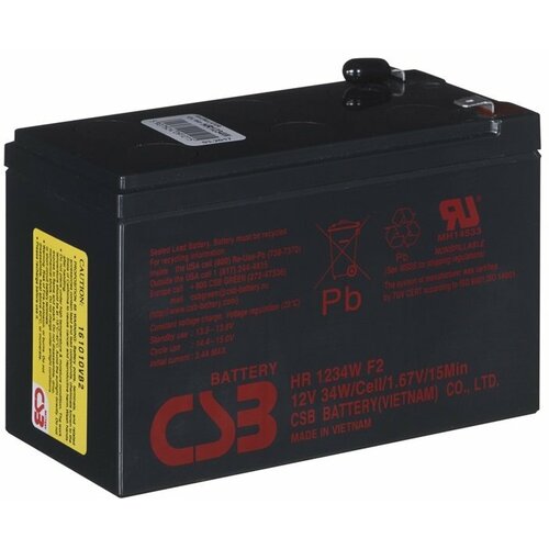 Аккумулятор CSB HR 1234W (12 V, 9 А·ч) для UPS