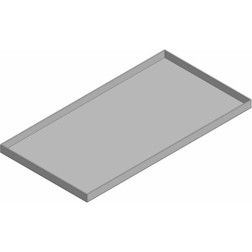 Поддон пластиковый 19х15х5 см из полипропилена, серый (ППН3/15195)